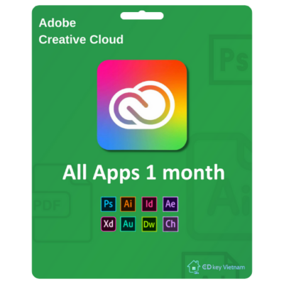 Adobe Creative Cloud All Apps 1 Tháng - CD Key Vietnam