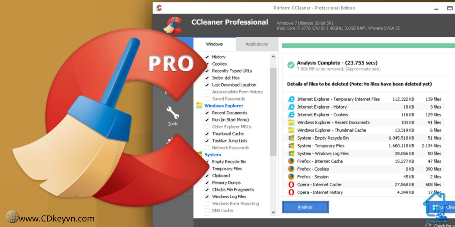 Gói Kích Hoạt CCleaner Professional - CD Key Vietnam